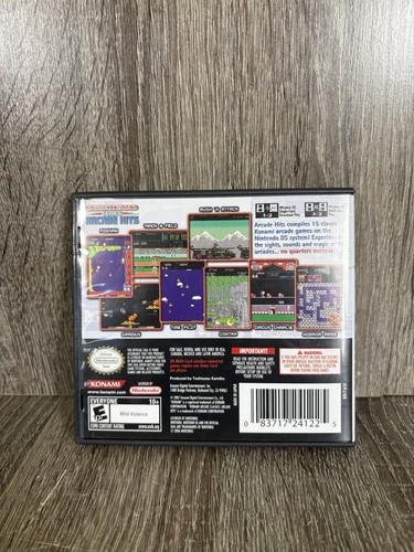 Konami Classics Arcade Hits - Nintendo DS - NO GAME! CASE & MANUAL ONLY ...