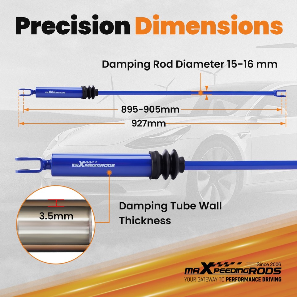 Blue Balance Bar Damper Damping Rod w/Bracket for 20-24 Tesla Y / Y ...