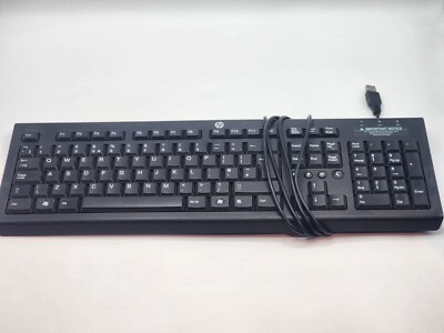 Dell Hp Mix USB Wired Keyboard Full Size QWERTY UK Layout For PC ...