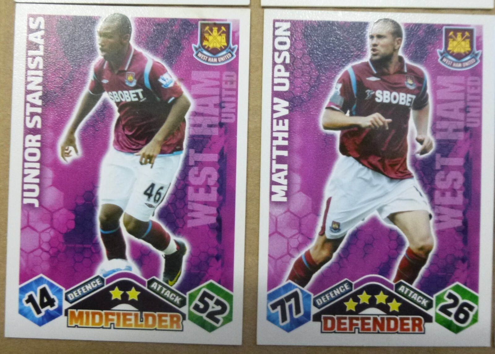 WEST HAM UNITED FOOTBALL CARDS TOPPS MATCH ATTAX x 9 inc 2 x MAN OF THE ...