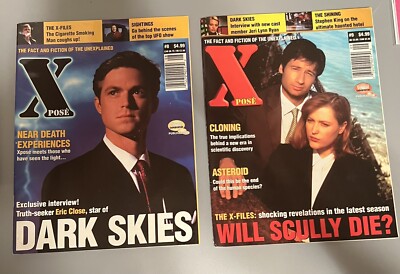 XPose Magazine Lot # 8 & #9 X-Files Fox Mulder Dana Scully NMint 1997 ...
