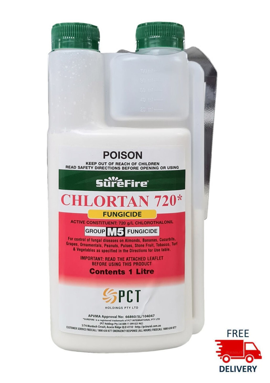 SUREFIRE CHLORTAN 720 FUNGICIDE FUNGUS CONTROL FRUIT VEGETABLES PEANUTS ...