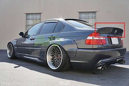 For BMW E46 3 Series CSL Spoiler 4 Door Rear Bumper Trunk Spoiler Wing ...