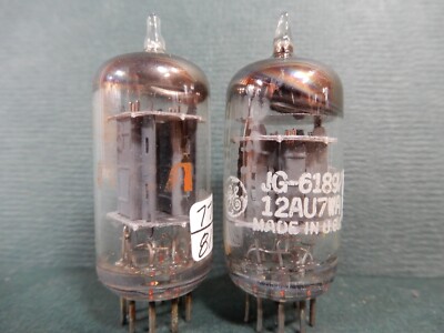 RCA 12AU7 & GE JG-6189 Vacuum Tubes Amplitrex Tested 77.81% RCA 95/95 ...