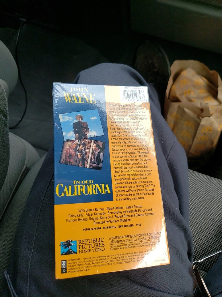 In Old California (VHS, 1992, Colorized Version) JOHN WAYNE FACTORY ...