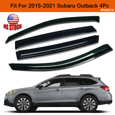 Fits 2015-2019 Subaru Outback Dark Smoke Window Visors Sun Rain Guard ...