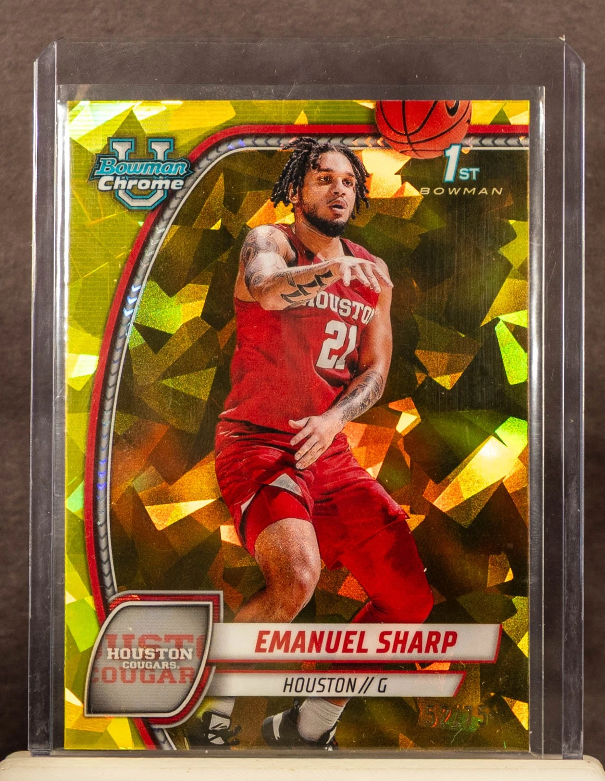Emanuel Sharp 2024 Bowman Chrome University Sapphire Edition #23 Yellow ...