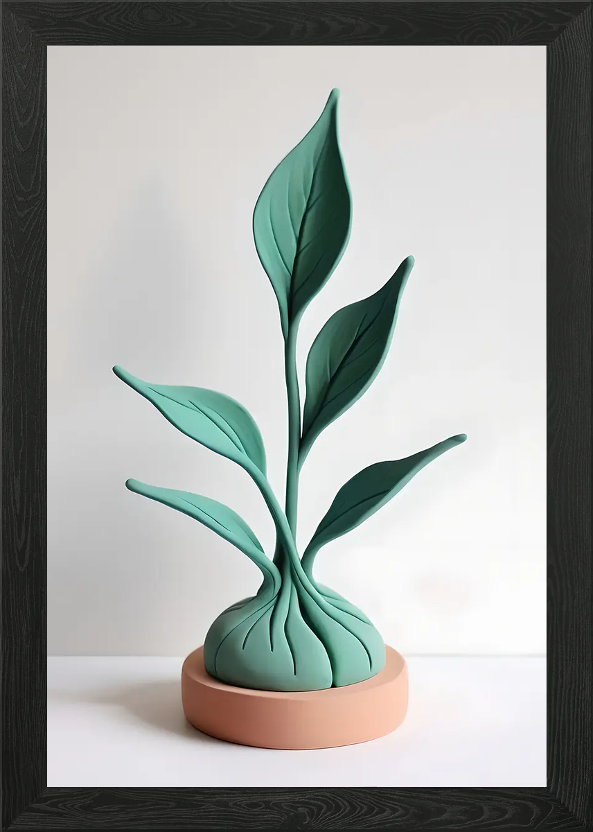 Clay Plant Sculpture Framed Wall Art Poster Canvas Print Picture | eBay UK