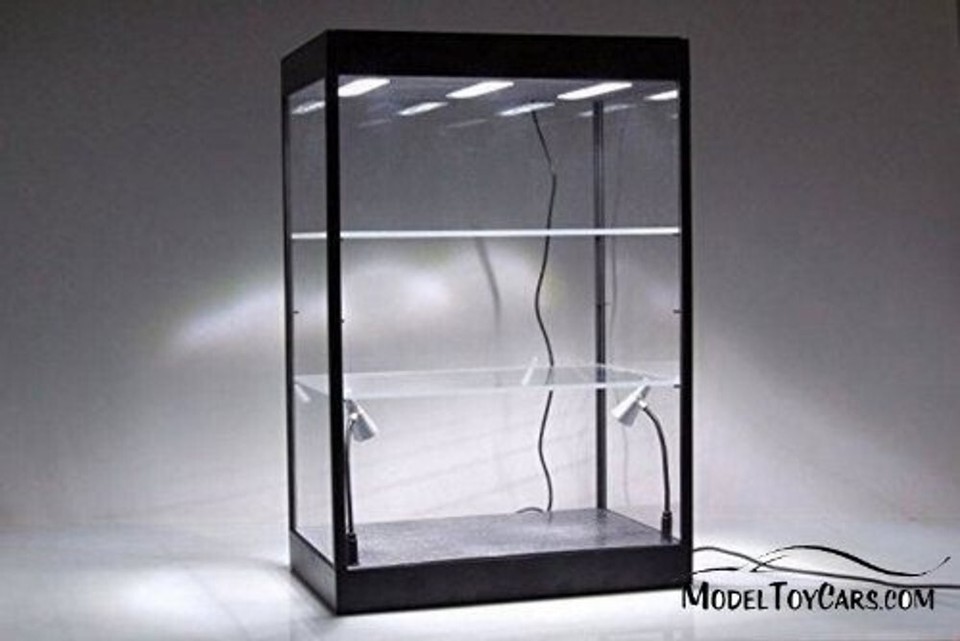 Car Display Case Acrylic LED Light 3 Tier Adjust Model Toy 1/18 Diecast ...