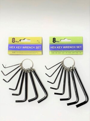 16-Pc Hex Key Set (SAE: 1/16" - 1/4"; Metric: 1.5mm - 6mm) | eBay