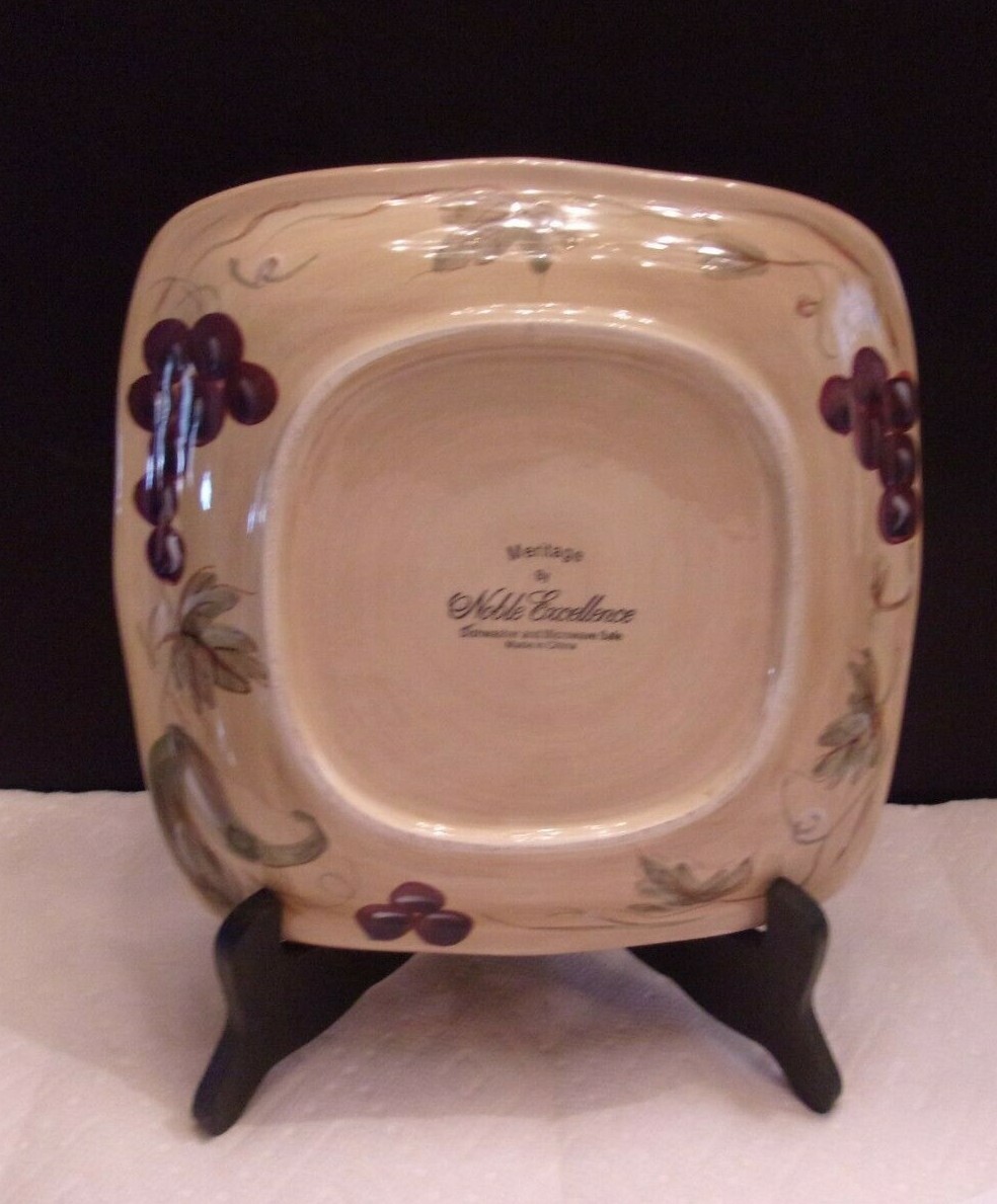 NOBLE EXCELLENCE BY ''MERITAGE'' GRAPES SQUARE SALAD PLATE 8'' | eBay