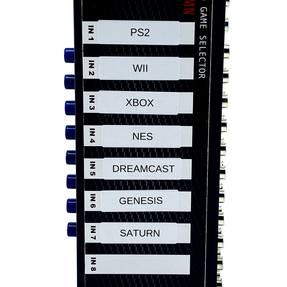Video Game Selector Switcher 8 Way RCA AV Composite Retro Gaming PS1 ...
