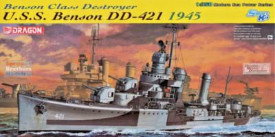 Dragon Models USS Benson DD-421 1945 Navy Ship 1:350 1032 Plastic Model ...