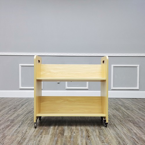 Wood (MDF) Book Cart Library Pew Cart Binder Rack Rolling Storage Cart ...