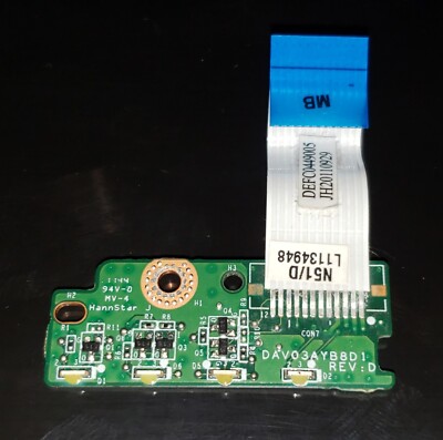 Dell Inspiron N7110 Laptop Computer Indicator Light Board DAV03AYB8D1 ...