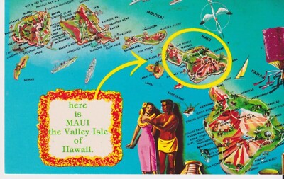 The Islands of Hawaii Aloha State Maui Vintage Postcard Unposted | eBay
