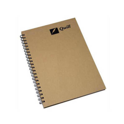 Quill Natural Range Classy Hardcover Twin Spiral Bound Notebook A4 160 ...