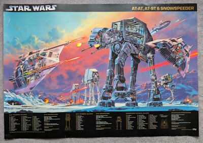 Star Wars AT-AT AT-ST Snowspeeder Schematic Spec Sheet Cross Section ...