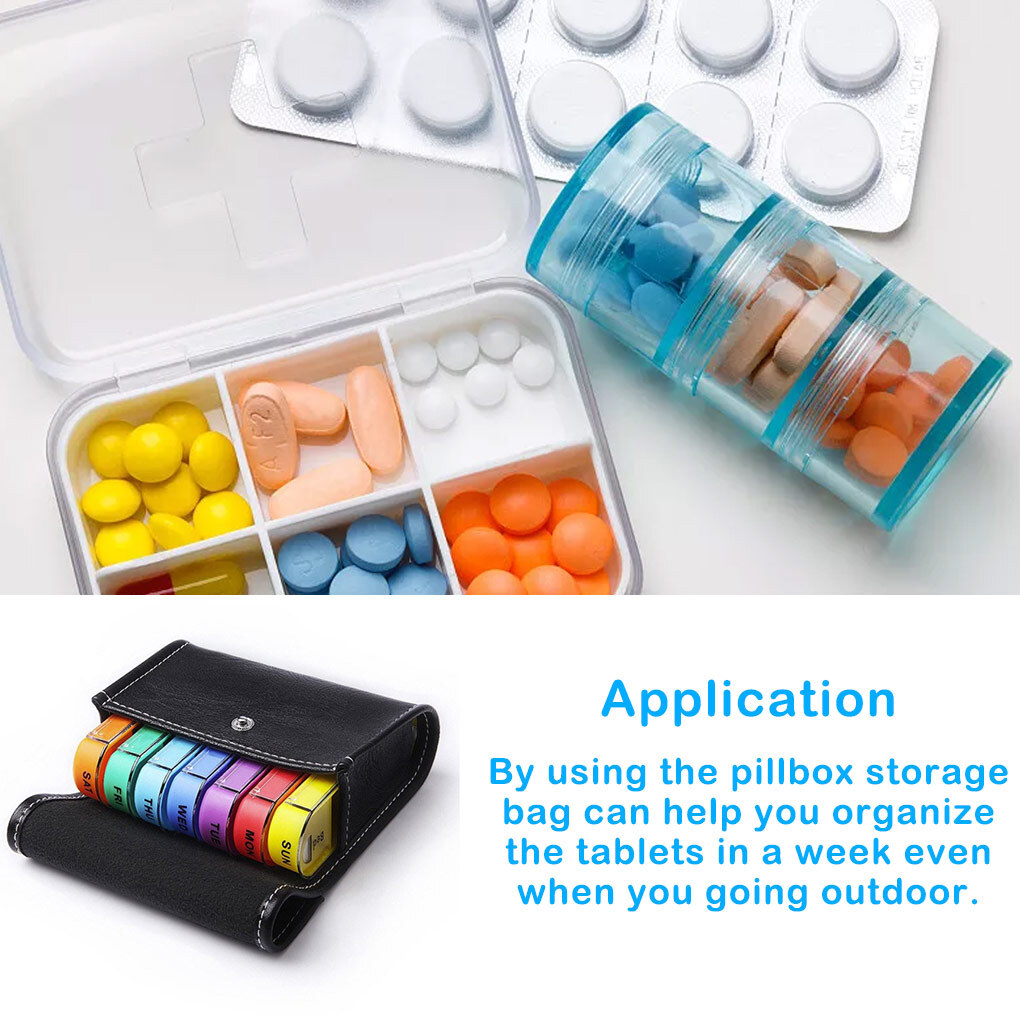 Pills Storage Box Organizer Case Weekly Tablets Container Holder Bags ...