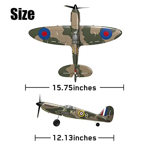 RC Plane Spitfire Fighter 2.4Ghz 4CH Remote Control Aircraft Ready to ...