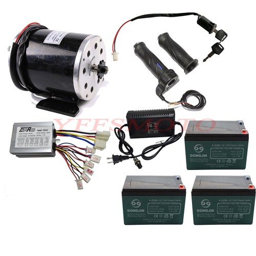 36V 500W Brush Motor Controller Battery Kit for Bicycle Go Kart ATV ...