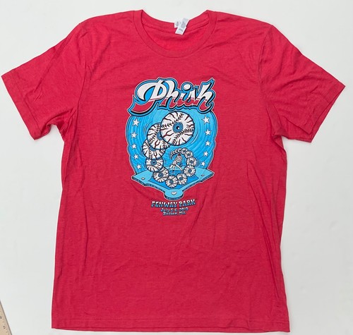 Phish T-Shirt Red Fenway Park Boston 2019 Large ORIGINAL NEW UNWORN | eBay