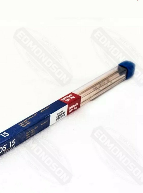 95150 Lucas Milhaupt SIL FOS Silvaloy 15 Silver Solder 28 Rods 1 Pound ...