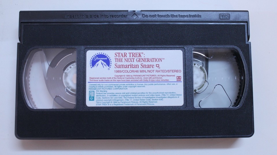 Star Trek The Next Generation VHS Tape Samaritan Snare Daniel Benzali ...
