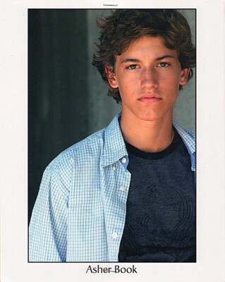 ASHER BOOK young actor 8x10 head shot promo photo with resume | eBay