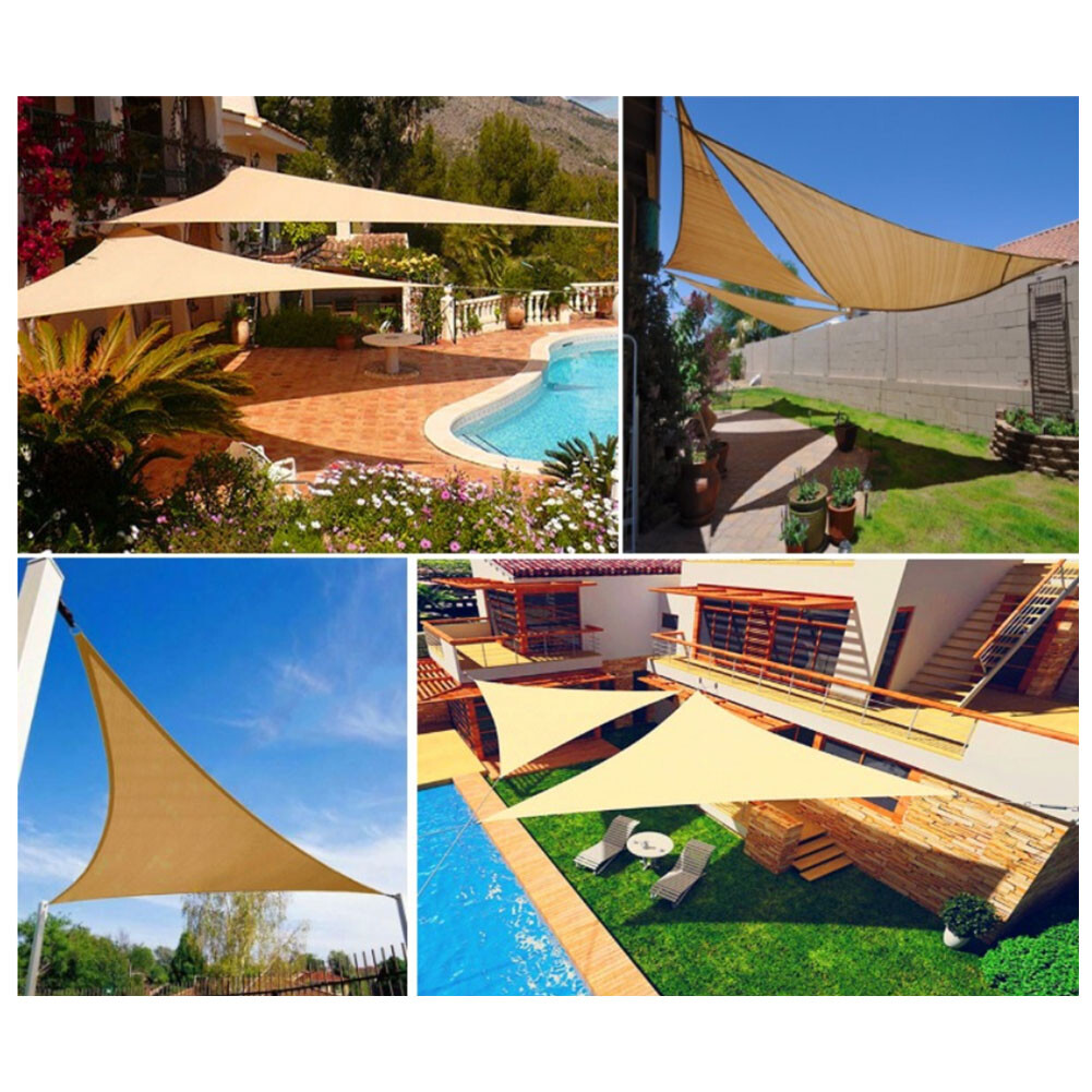 TOH Outdoor Sun Shade Sails Canopy Cover Net Triangle Shape For Patio ...