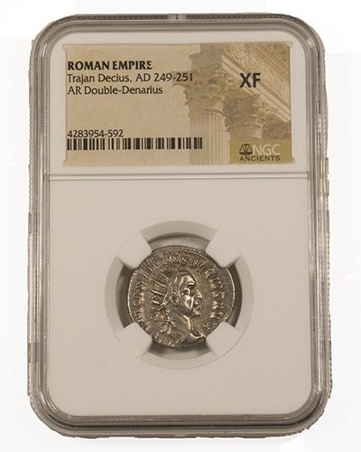 NGC XF Trajan Decius Antoninianus Roman Silver 1st Christian ...
