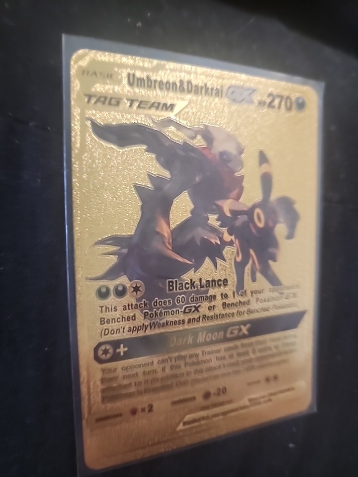 Umbreon & Darkrai GX Tag Team Black Lance HP 270 Dark Moon GX | eBay