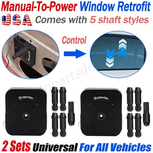 2x Universal Electric Power Window Switch Kit fits Any Spline Manual to ...