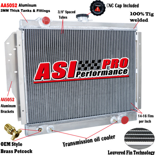 4ROW Radiator For 1979-93 Dodge D100 D200 D250 D300 W100 W150 W200 5.2 ...