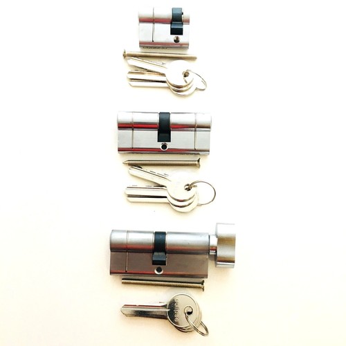 Eclipse Satin EURO Profile KEYED ALIKE Cylinder Upvc Aluminium Door ...