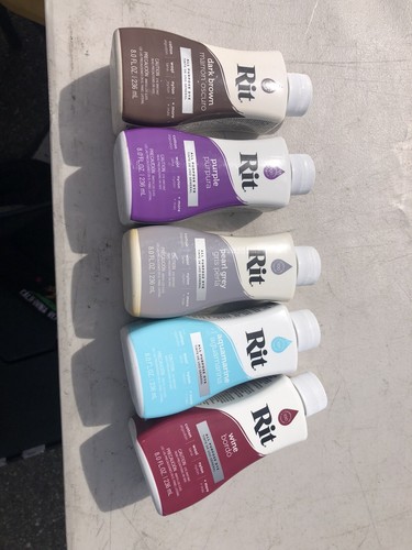Rit Dye Clothes Liquid All Purpose Paint Restore Repair Lot Of 5 … 8oz ...