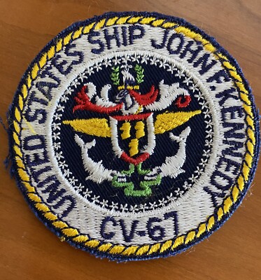 United States Ship John F. Kennedy CV-67, Embroidered Patch 3" - MINT ...