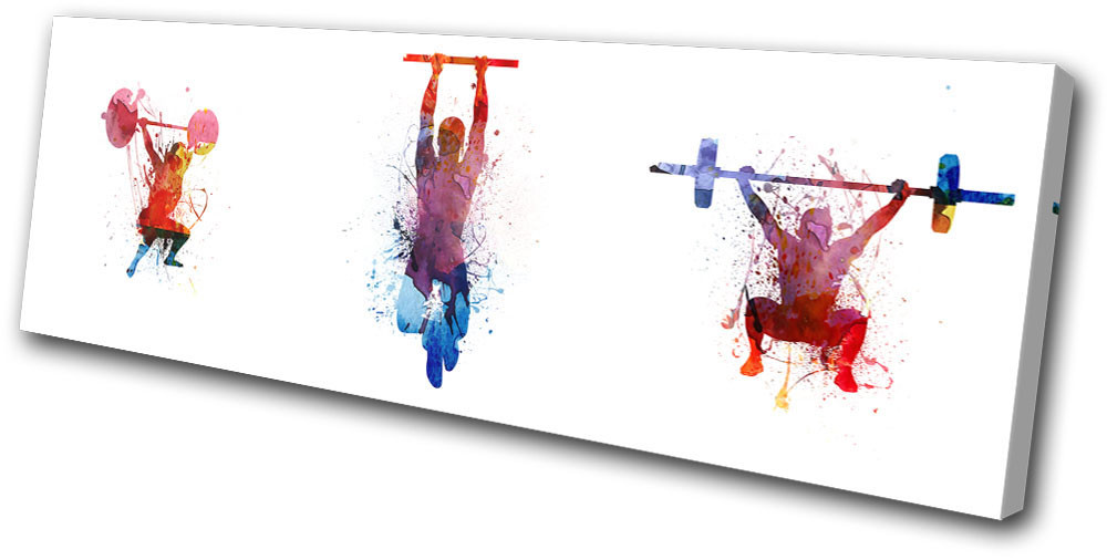 Crossfit Gym Fitness Lifting Sports SINGLE CANVAS WALL ART Picture ...