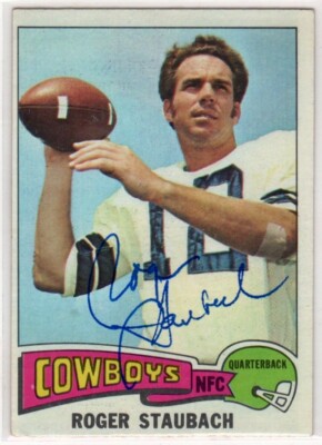 1975 Topps Roger Staubach Autograph Signed #145 Football Card | eBay