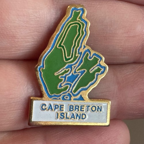 Vintage Cape Breton Island Enamel Lapel Pin Souvenir Nova Scotia Canada ...