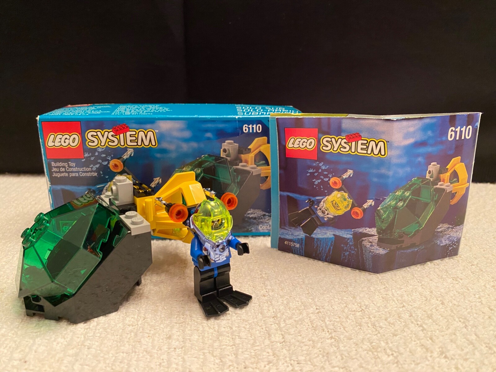 LEGO Aquazone: Solo Sub (6110), Used - 100% Complete Set, w/Manual ...