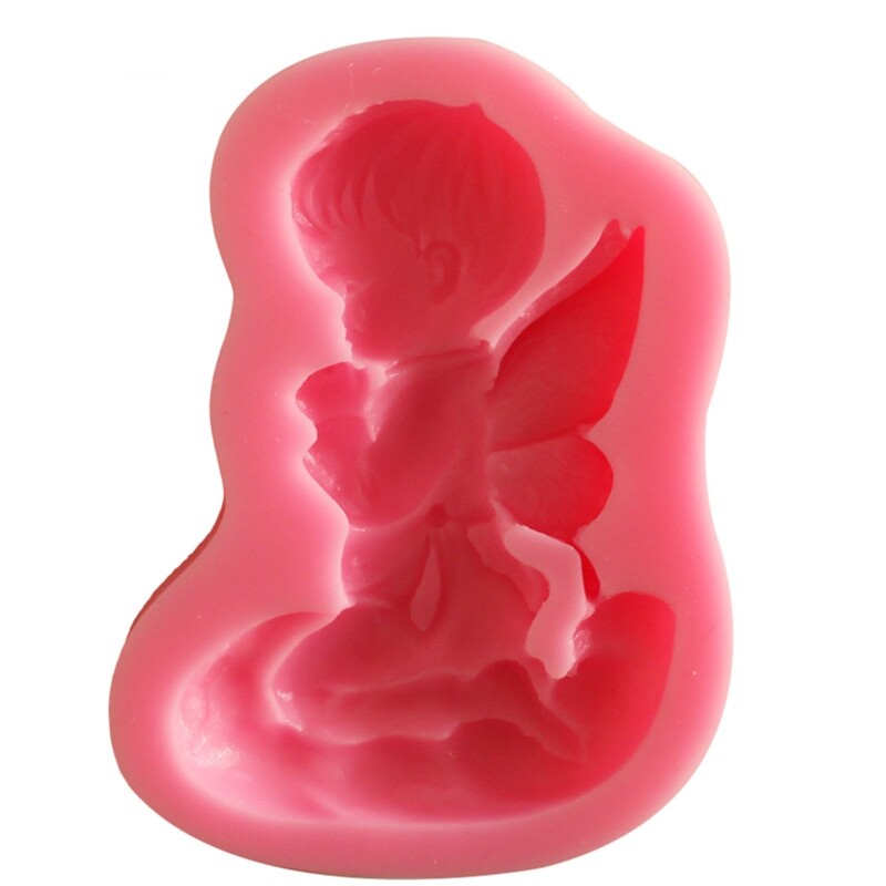 6 Pack Angel Shaped Fondant Moulds Silicone Cake Decorating Tools ...