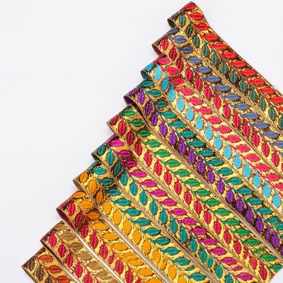 Neotrim Paisley Vine Ribbon Trimming, Vintage Gold Metallic 4cm,Home ...