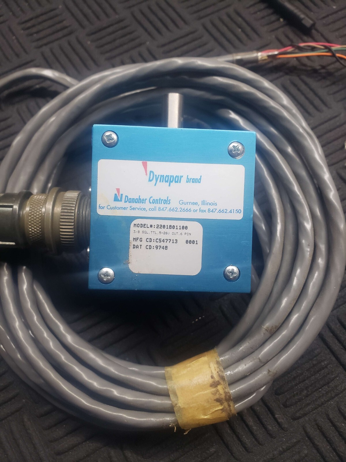 DYNAPAR BRAND DANAHER CONTROLS MODEL # 2201801100 ROTORY ENCODER W ...