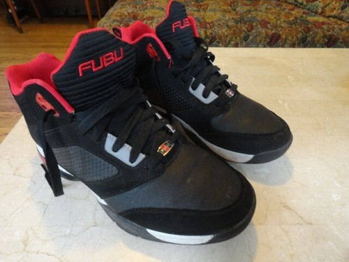 Mens Black High Top Fubu Athletic Shoe Sneakers MNFB2… - Gem