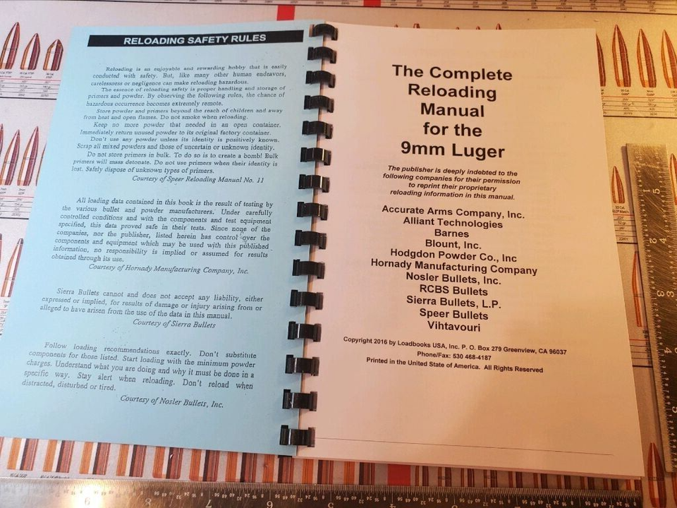 THE COMPLETE RELOADING MANUAL FOR THE 9MM LUGER, LOAD BOOKS USA (NEW ...