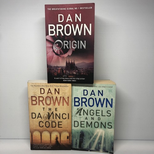 3 x Dan Brown - Robert Langdon, Small Paperback Book Bundle Da Vinci ...