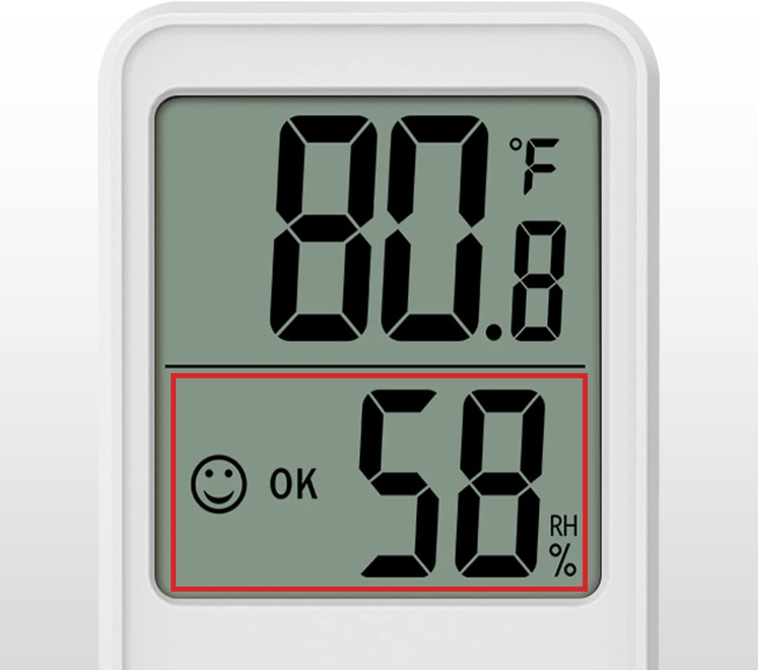 10 Seconds Refresh Rate Thermo Hygrometer No Highlow Record White with ...