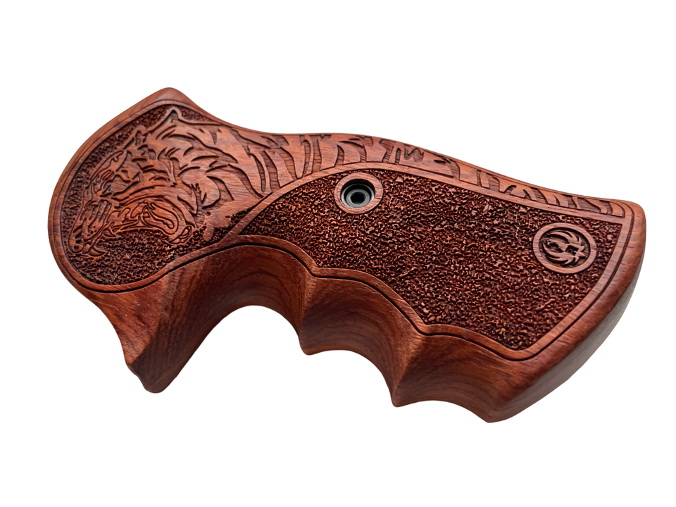 New Crave tiger art wood Handle Grips for Ruger GP100 Super Redhawk#No ...