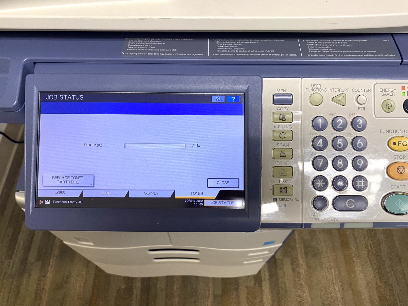 Toshiba E-STUDIO 256 Mono Network A3 Printer Scan Copier MFP 25PPM ...